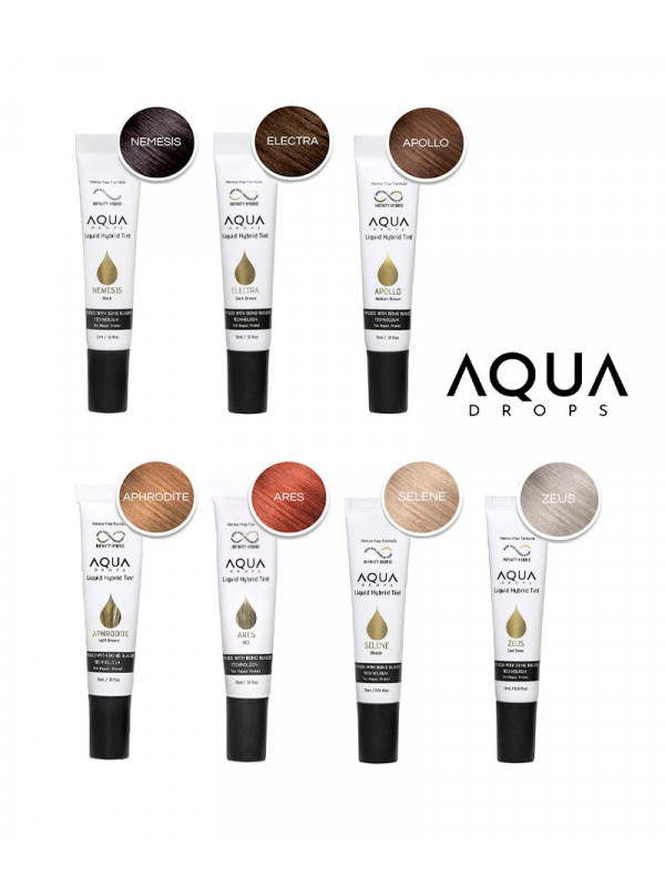 Teinture hybride sourcils, aqua drops couleurs